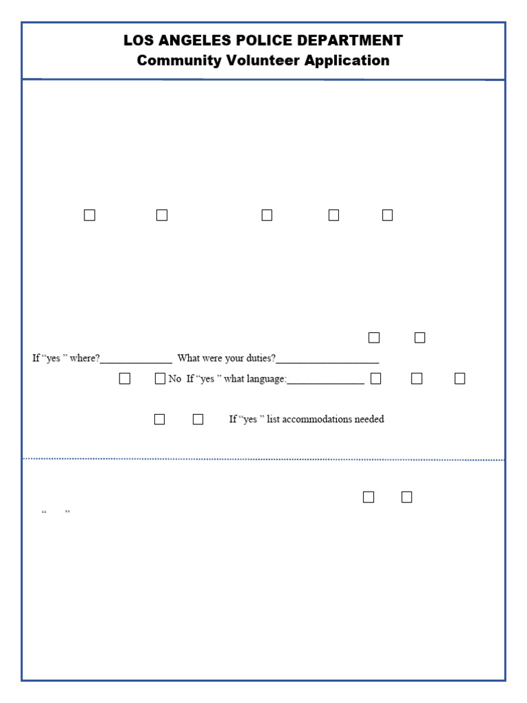 Community Volunteer Application 10-22-18 Final | PDF | Criminal Record | Probation