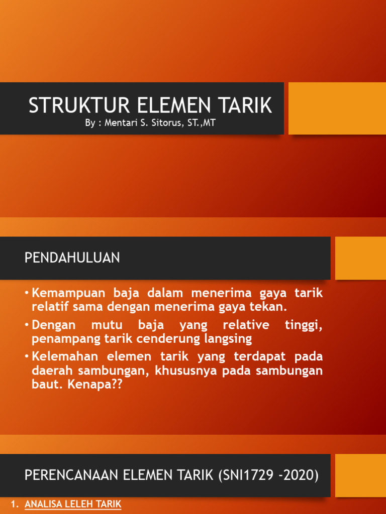 Struktur Elemen Tarik | PDF