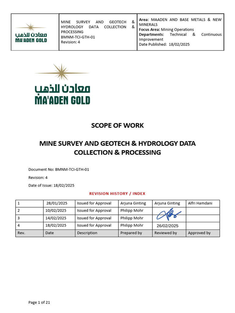 Mine Survey and Data Processing Guide | PDF | Geotechnical Engineering ...