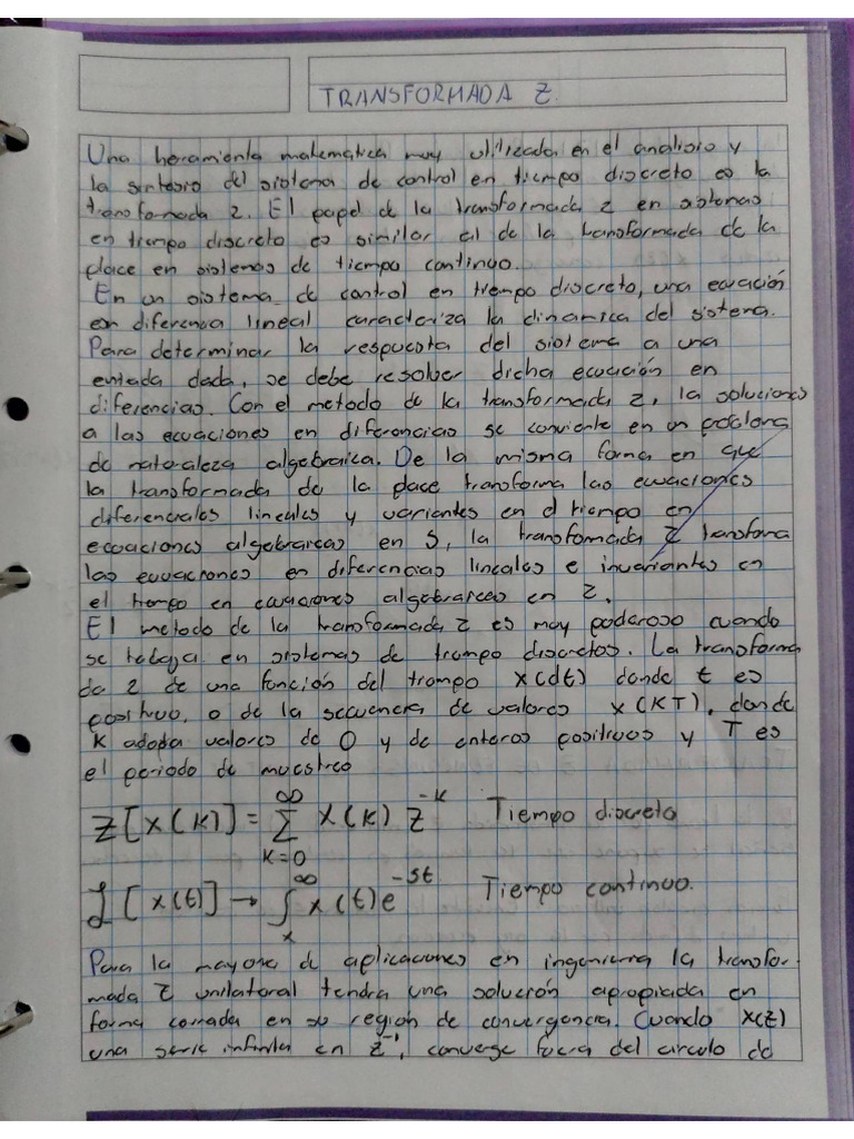 T7 Transformada Z | PDF