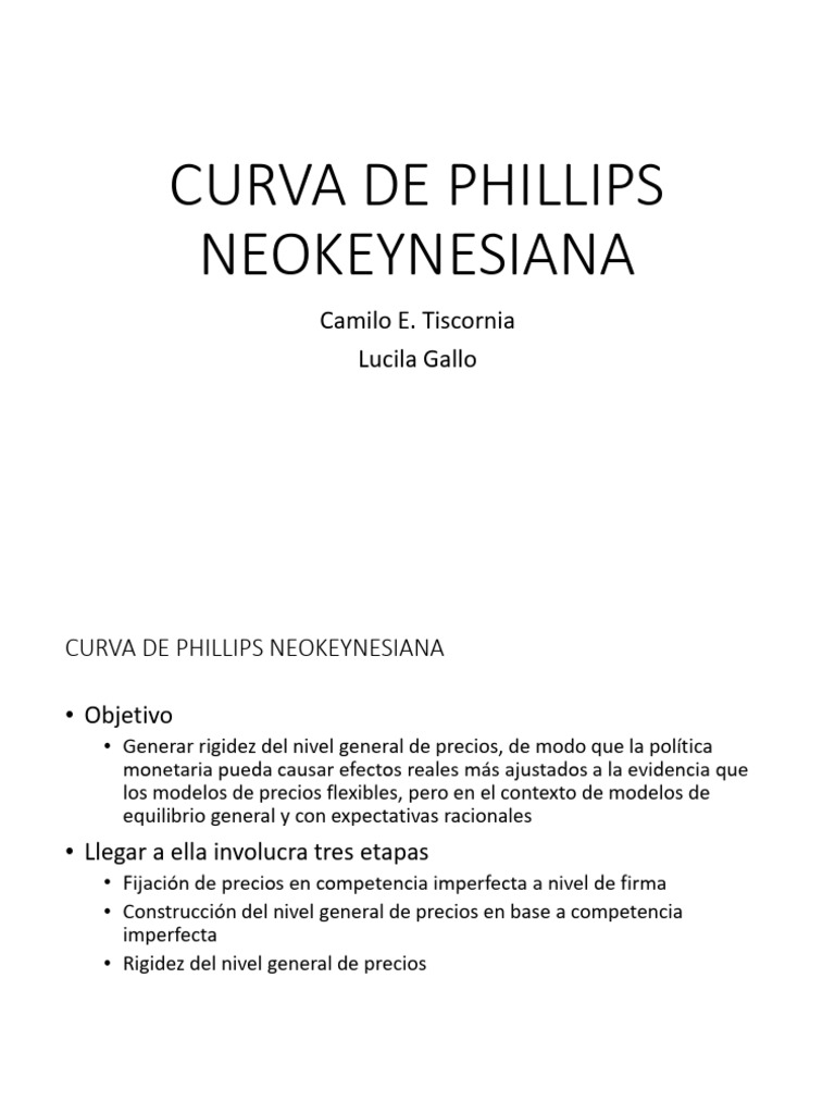Curva de Phillips Neokeynesiana Explicada | PDF | Inflación | Teoría ...