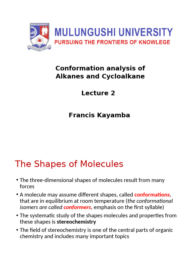 Conformational Analysis of Alkanes | PDF | Conformational Isomerism ...