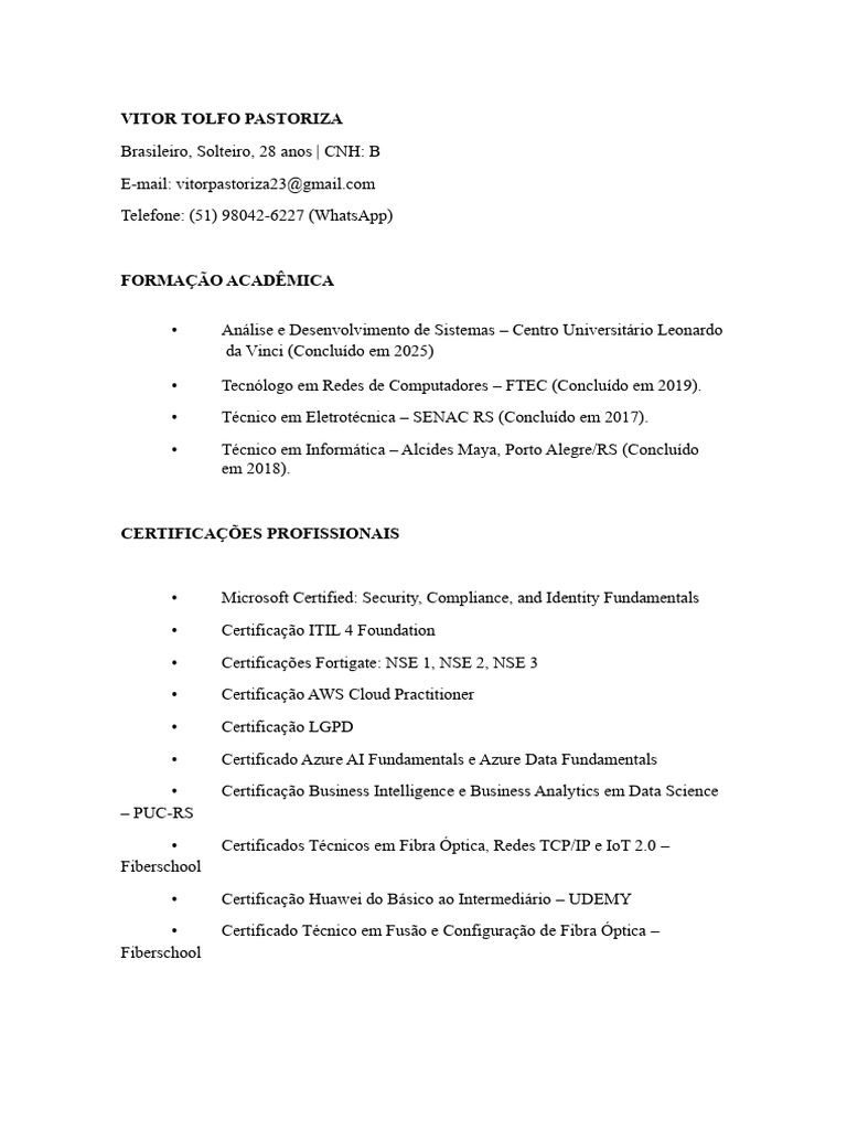 Curr%C3%ADculo novembro 2024 (1) | PDF | Análise de sistemas ...