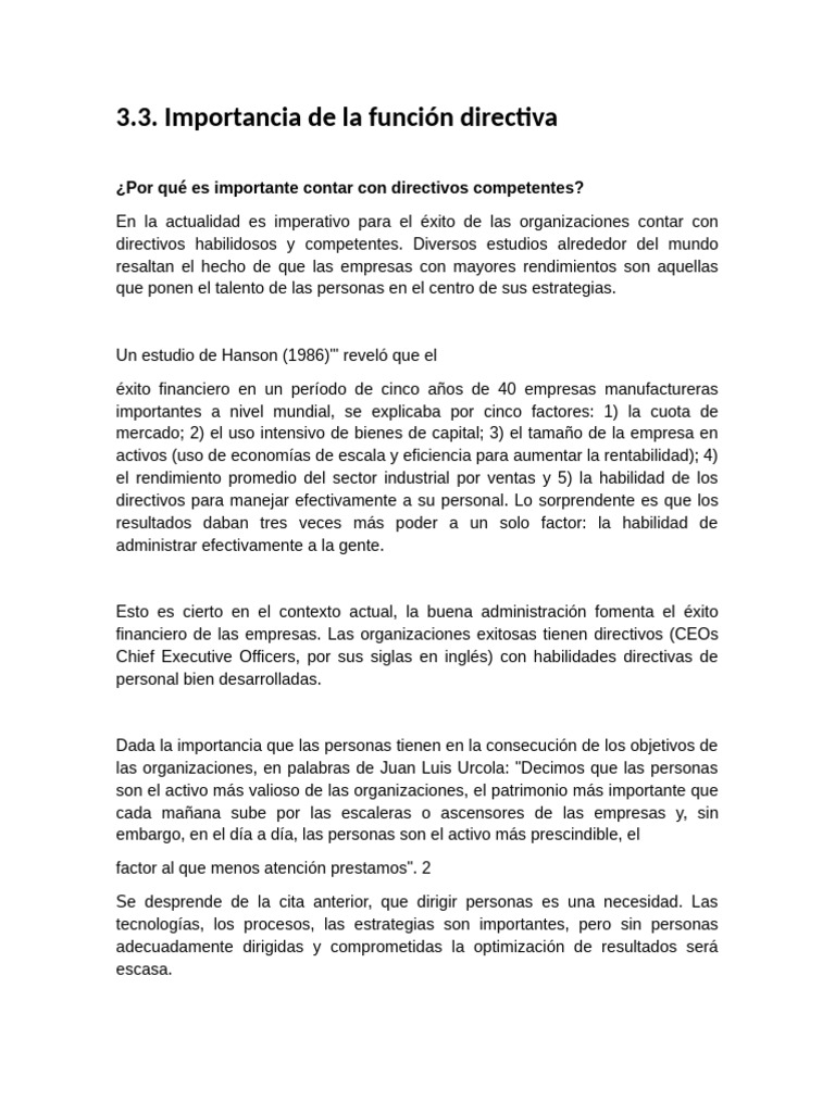 3.3. Importancia de La Función Directiva | PDF