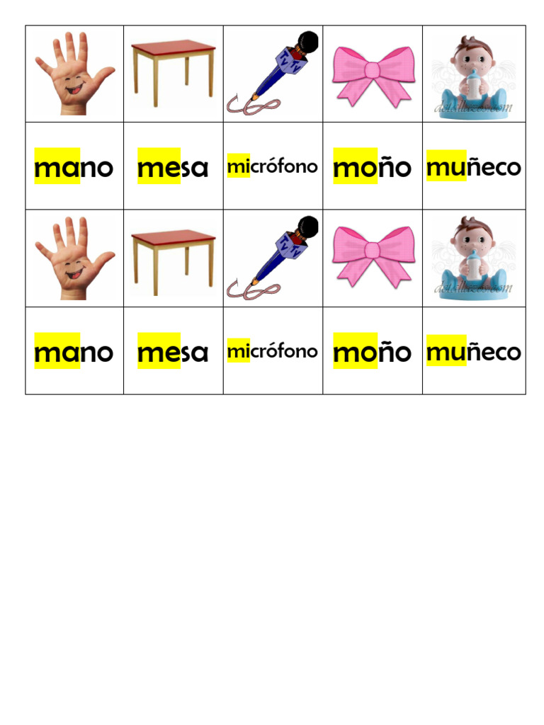 Memorama Con MM A Color | PDF