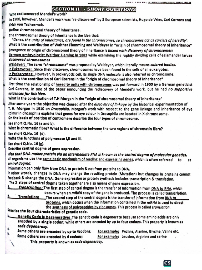Bio (CHP# 23,24) Ex# Short QA and Differences Solved | PDF