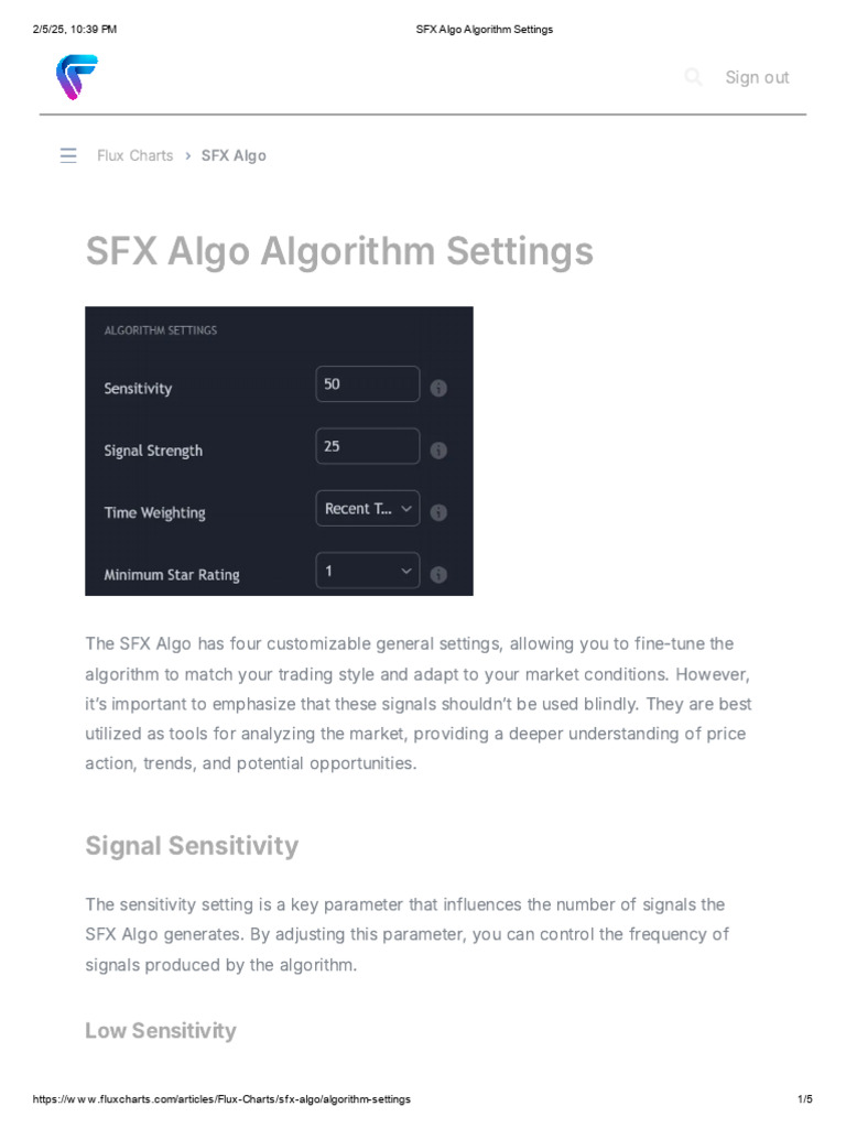 1.SFX Algo Algorithm Settings | PDF | Day Trading | Applied Mathematics