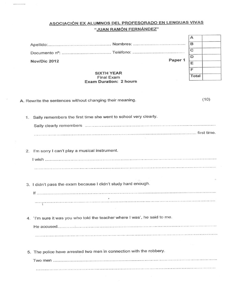 Sixth Year 2012 | PDF