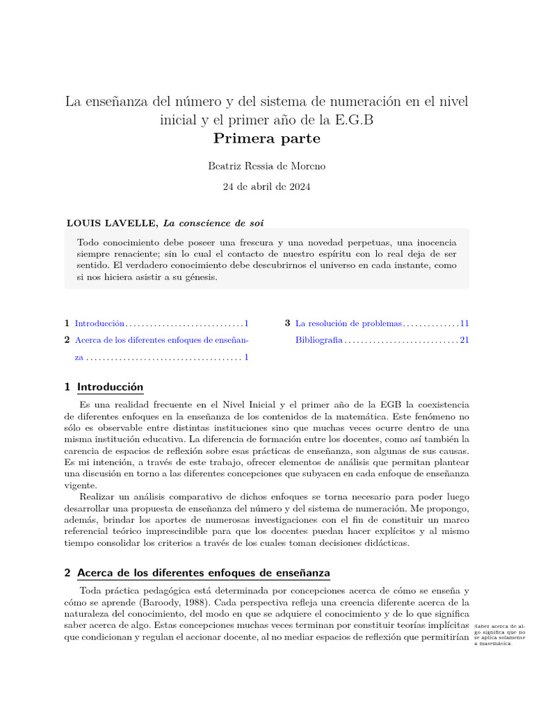 TP01 - EnseñanzaNumero | PDF | Enseñando | Conocimiento