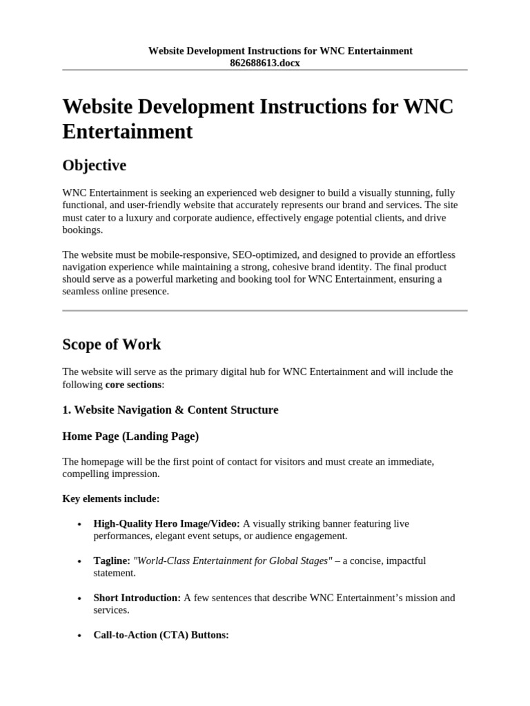 WNC Expaneded Instructions Web Development | PDF | Web Development ...