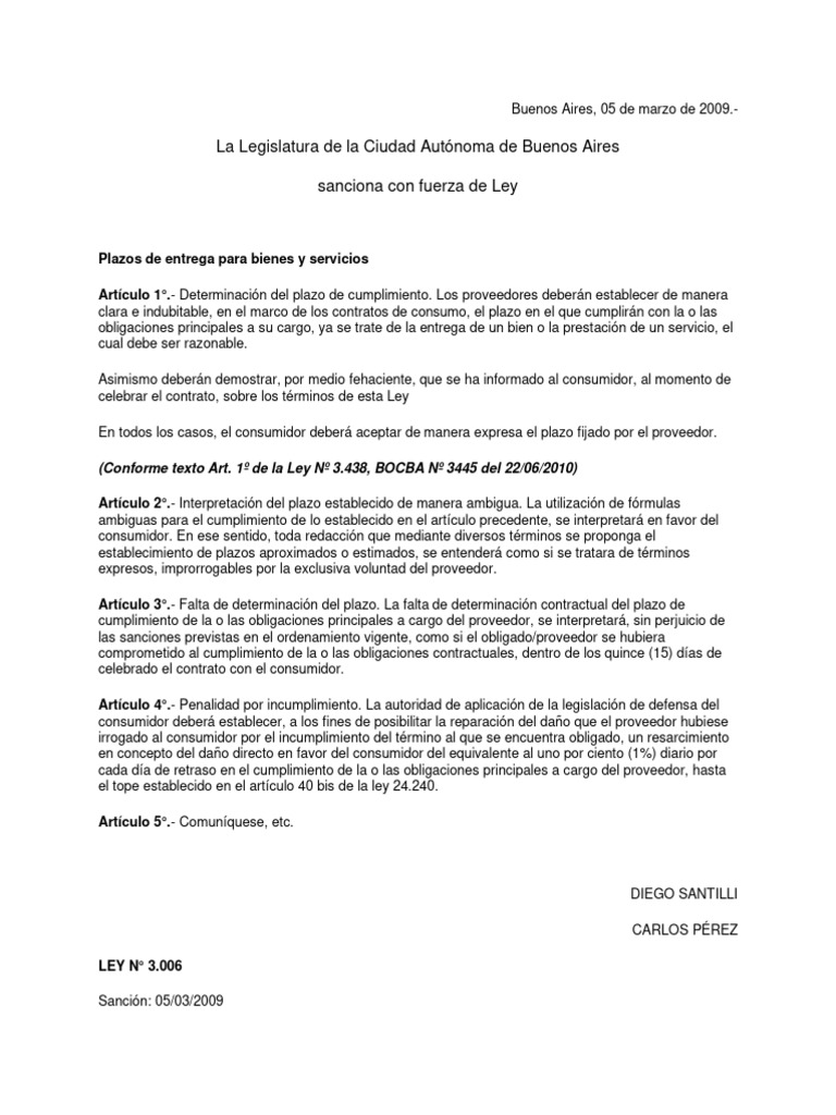 MERCADO ELECTRONICO Ley 3006 CABA | PDF | Los consumidores | Justicia
