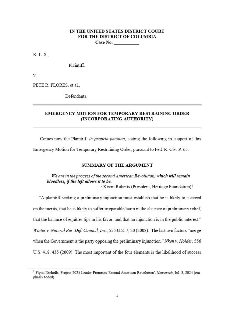 Preliminary Injunction Trump | PDF | Fourteenth Amendment To The United ...