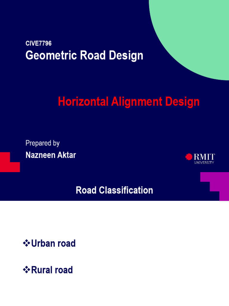 CIVE7796 Lecture02-2 | PDF | Lane | Road