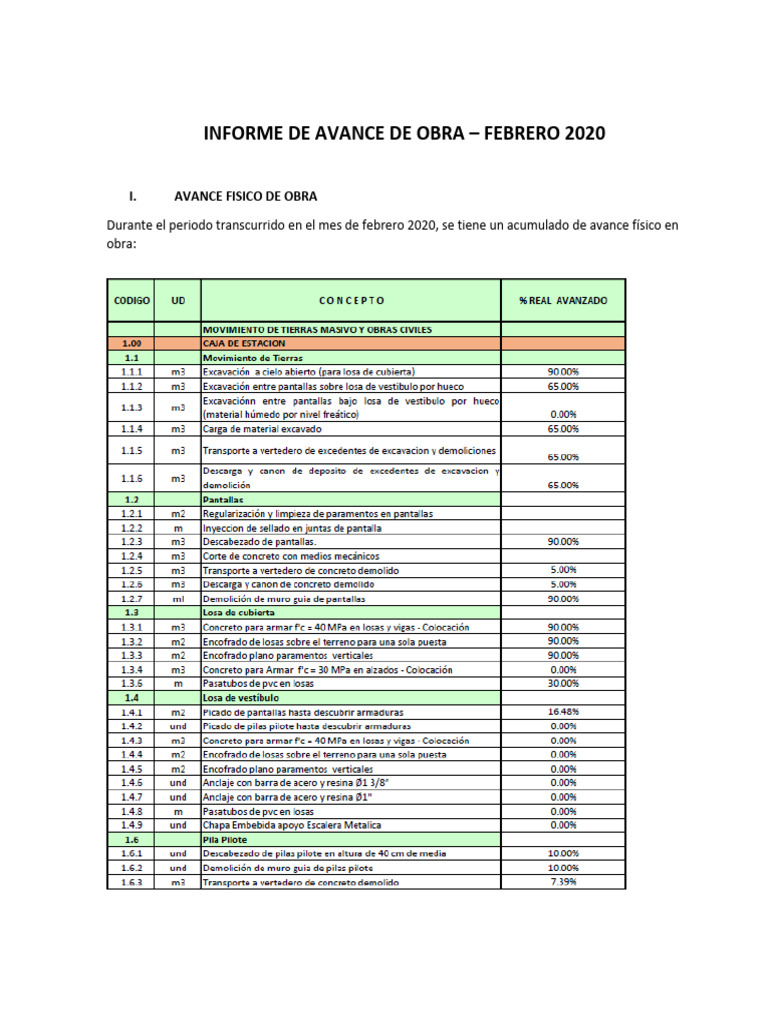 Informe Mensual Febrero-2020 | PDF