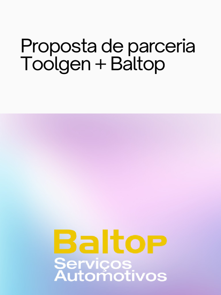 Proposta de Parceria Toolgen + Baltop | PDF | Marketing | SEO