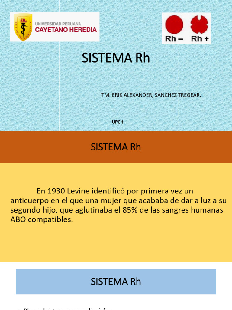 SISTEMA RH | PDF | Tipo de sangre | Especialidades Medicas