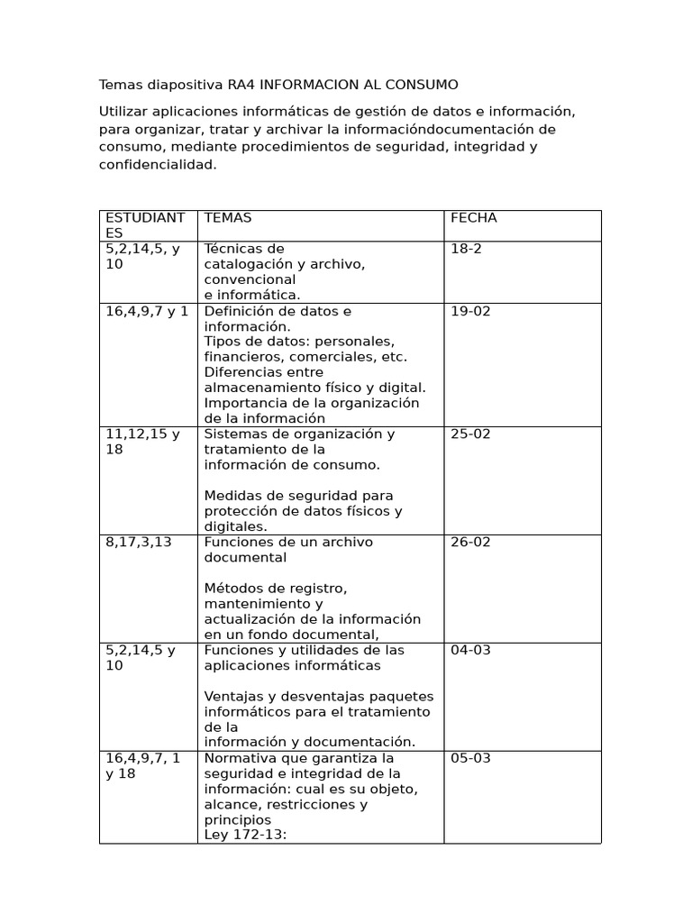 Presentacion de Tema Ra4 Consumo | PDF