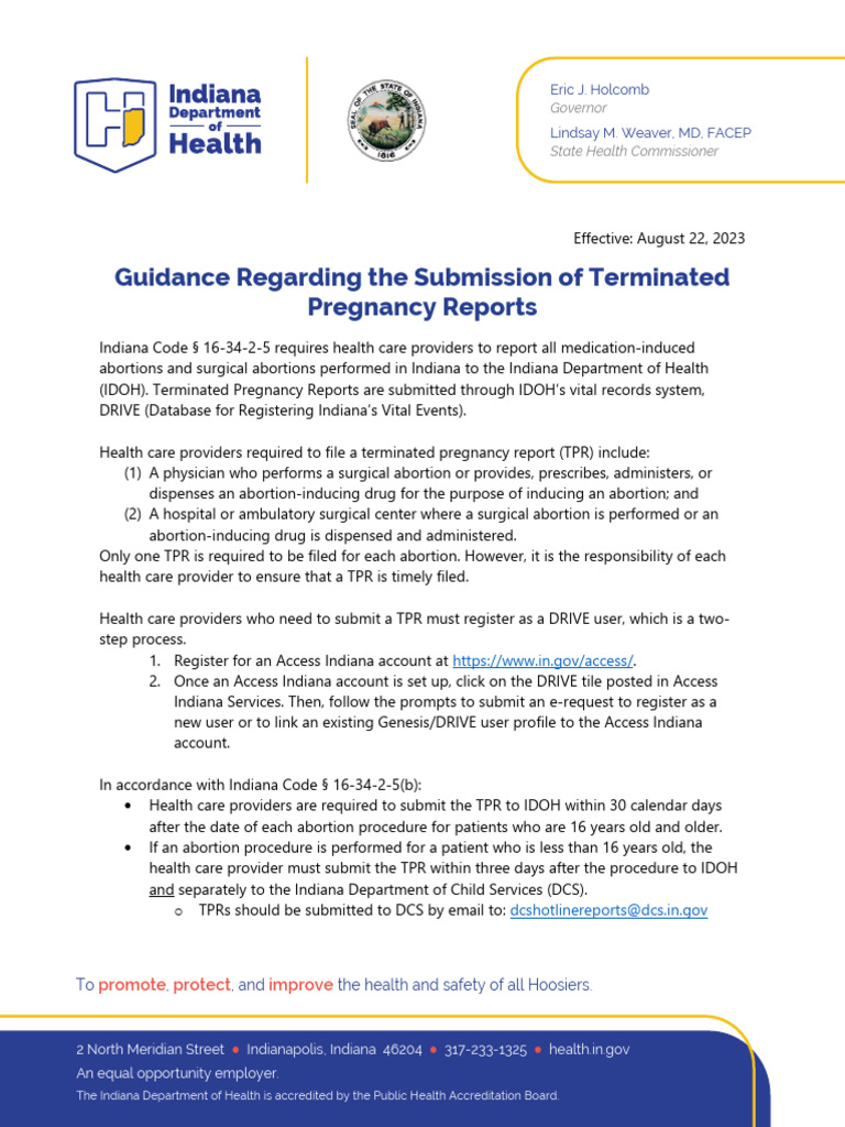 TPR-Submission-Guidance-2023-Aug-22 | PDF | Abortion | Pregnancy