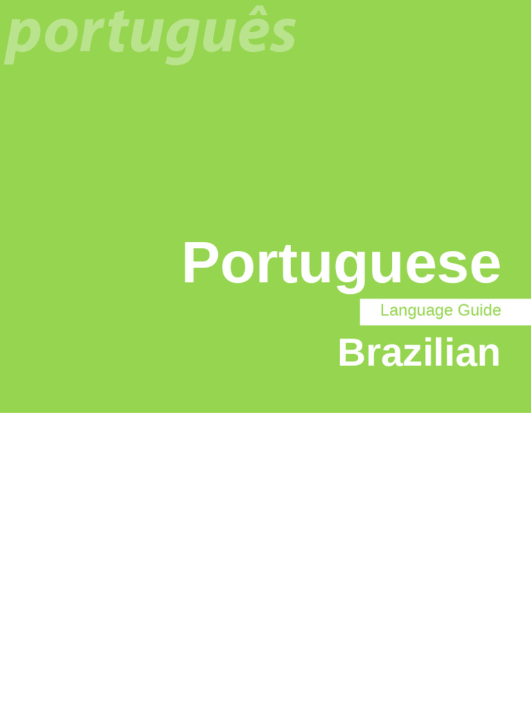 Portuguese Brazil Language Guide BK&CV 2015 | PDF | Grammatical Tense ...