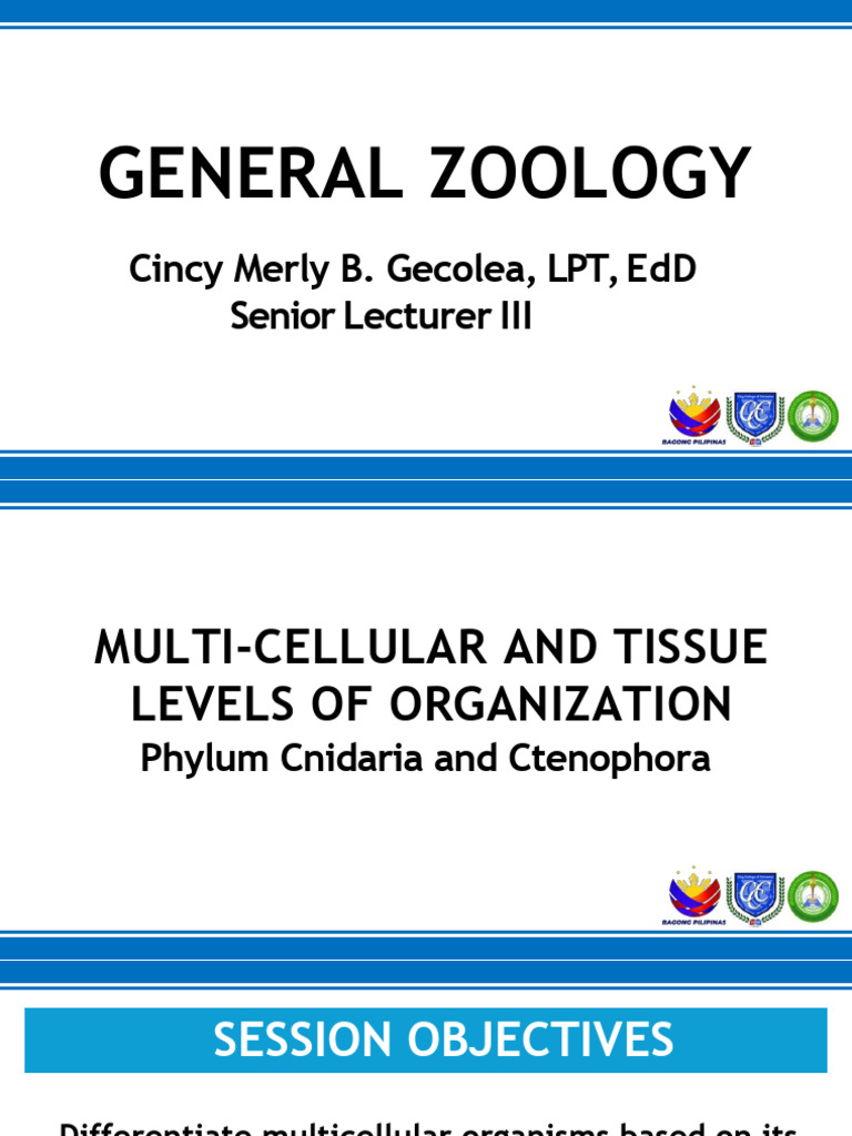 General Zoology: Cincy Merly B. Gecolea, LPT, Edd Senior Lecturer Iii ...