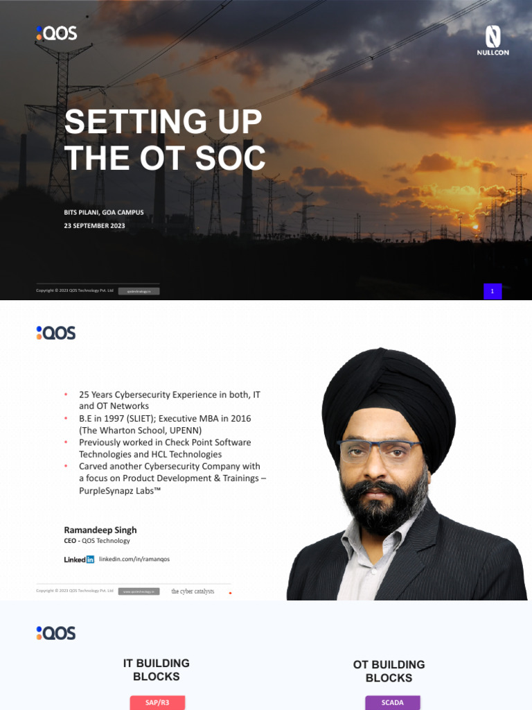 Journey in Setting Up OT SOC | PDF | Internet Of Things | Computer Science