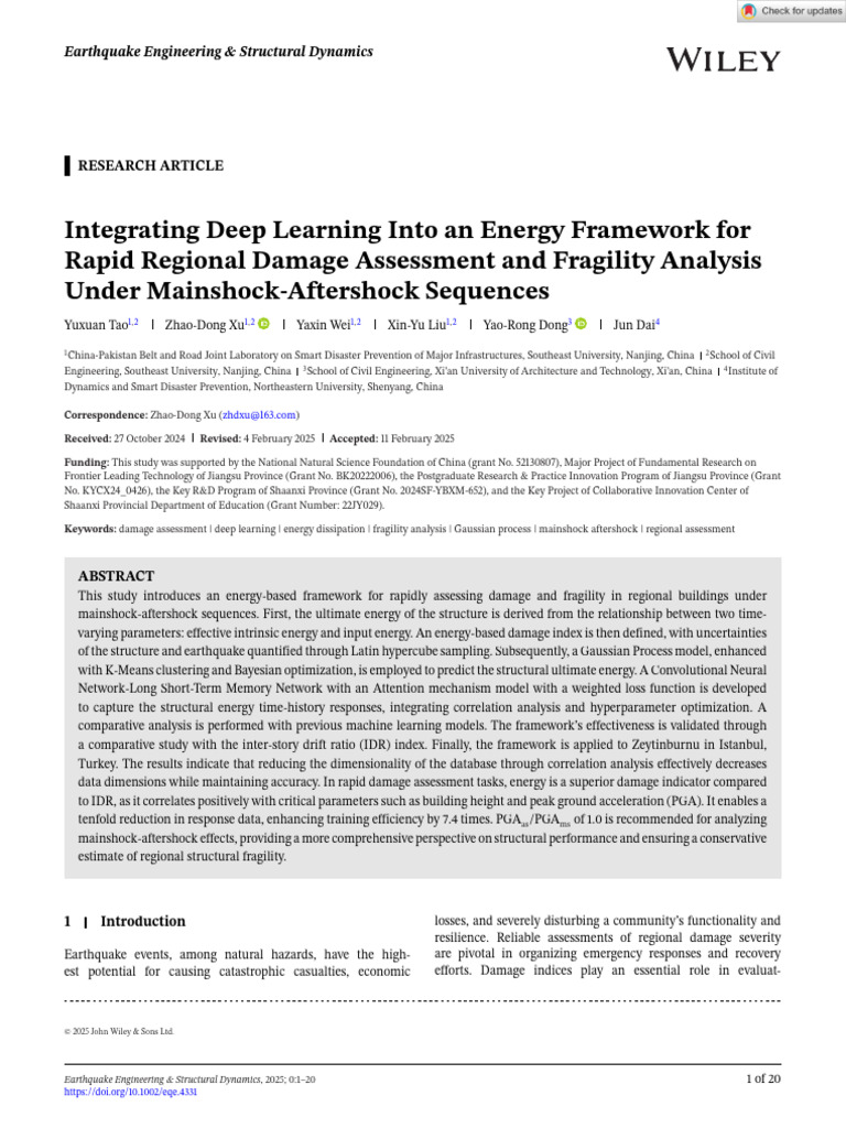 Integrating Deep Learning Into An Energy Framework For Rapid Regional Damage Assessment and ...