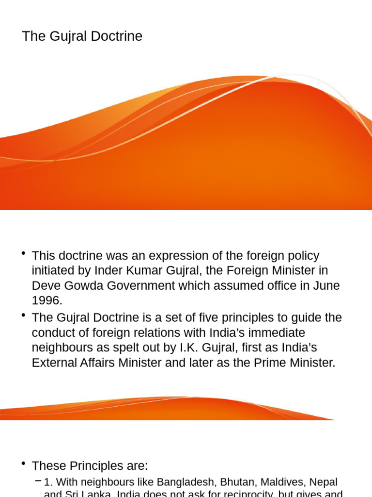 Overview of the Gujral Doctrine | PDF