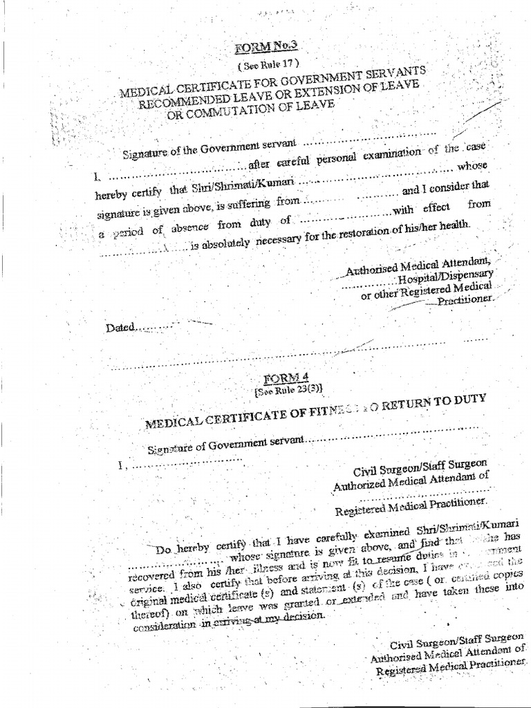 Medical Unfit - fitness - Form | PDF