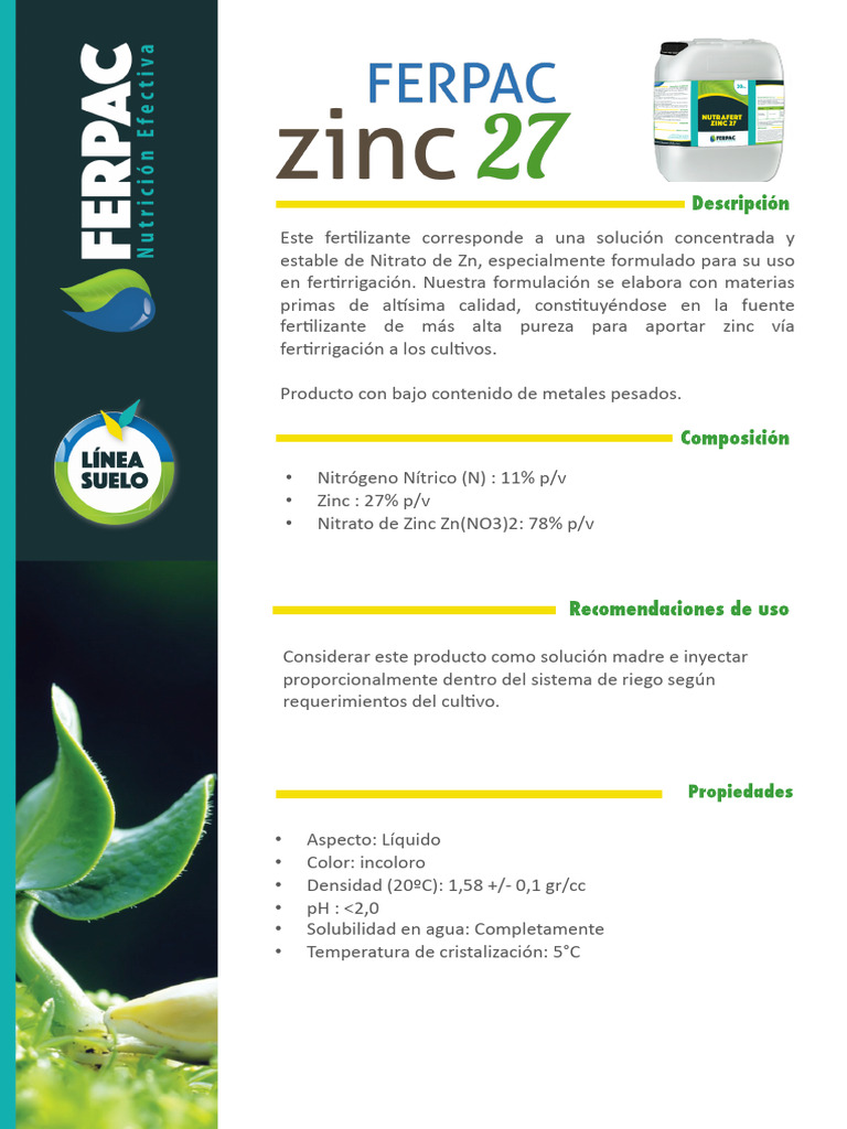 FT Ferpac Zinc 27 | PDF | Zinc | Nitrato