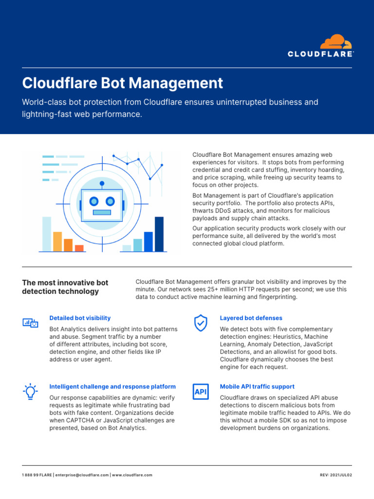 Bot Management Data Sheet | PDF | Internet Bot | Analytics