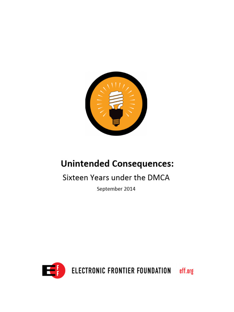 Unintended Consequences 2014 | PDF | Digital Millennium Copyright Act | Copyright Infringement