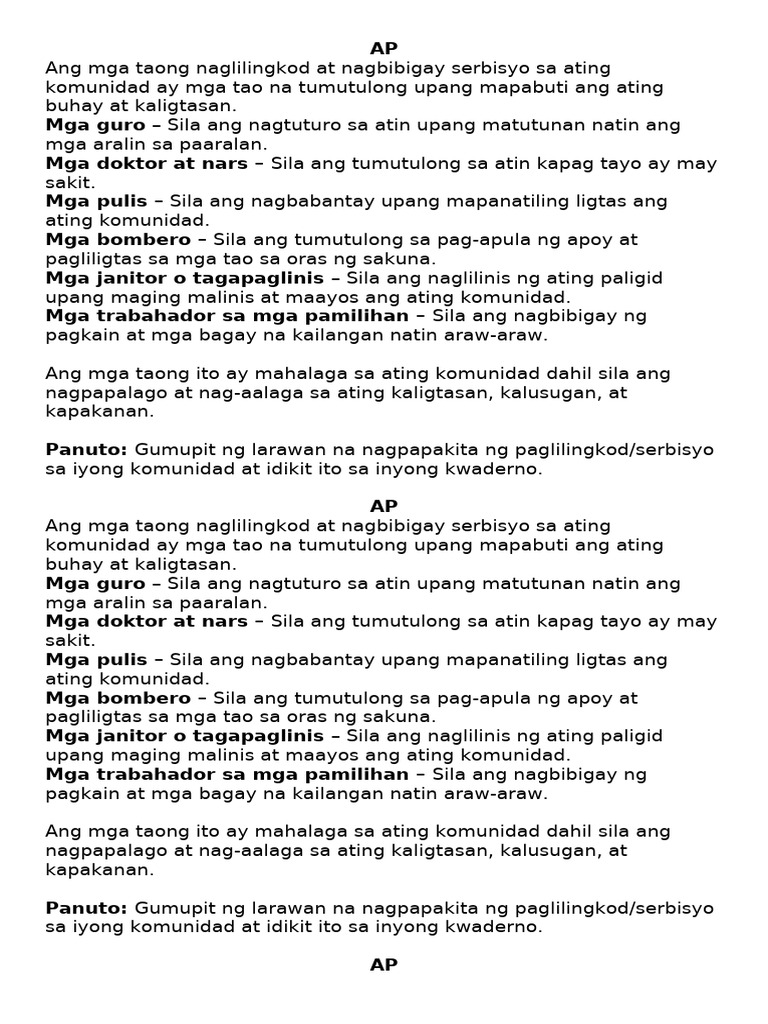 Activity Sa AP Bukas | PDF