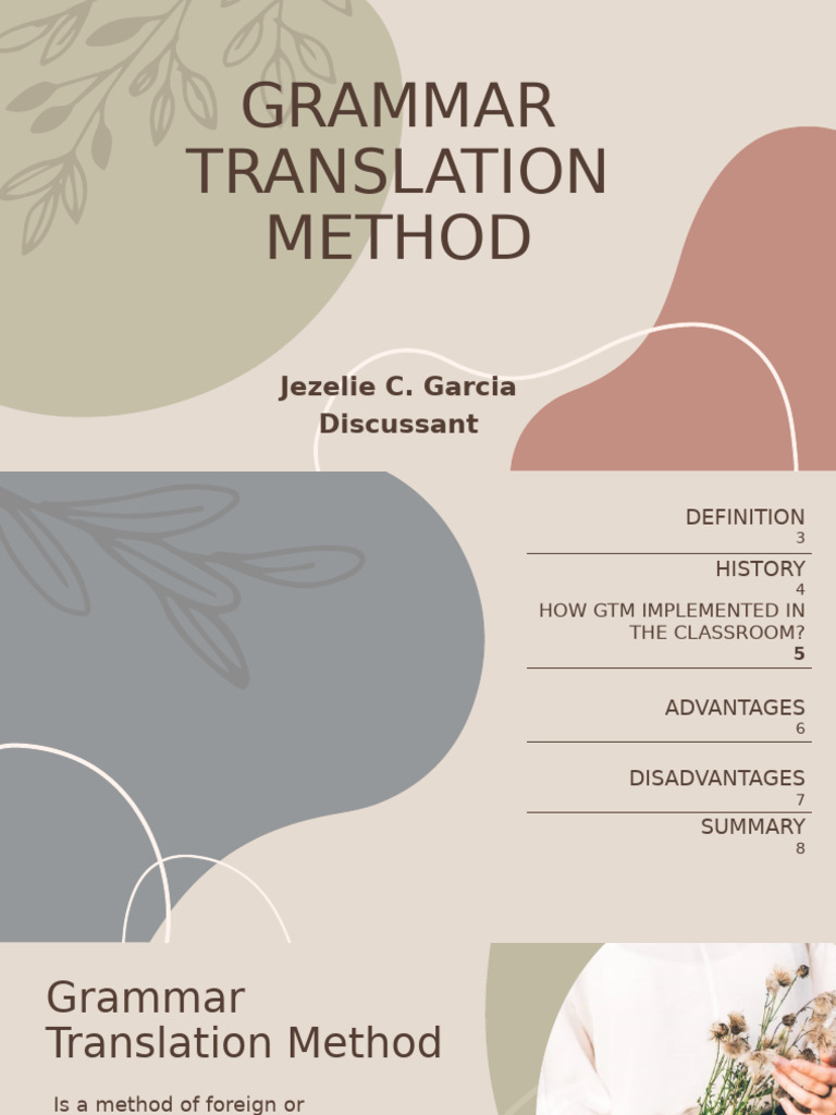 Grammar Translation Method | PDF | Language Education | Translations