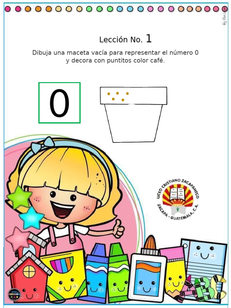 Lecciones Números- Pre-Kinder III Unidad - | PDF