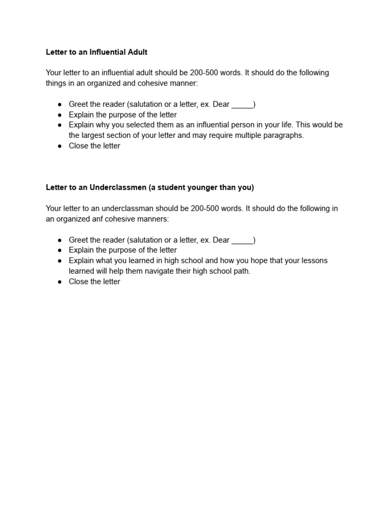 Guidance Letters for Students | PDF