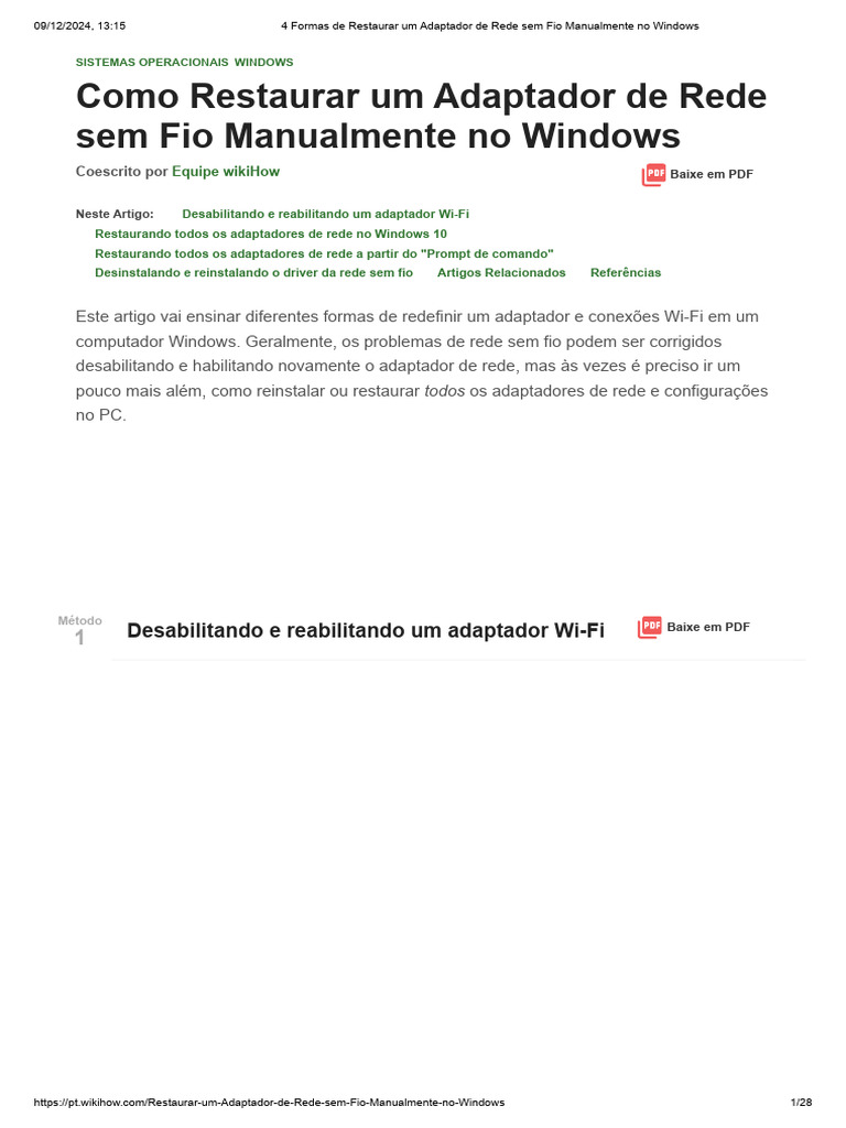 REDE - Restaurando Conexões de Rede - 4 Formas de Restaurar Um ...