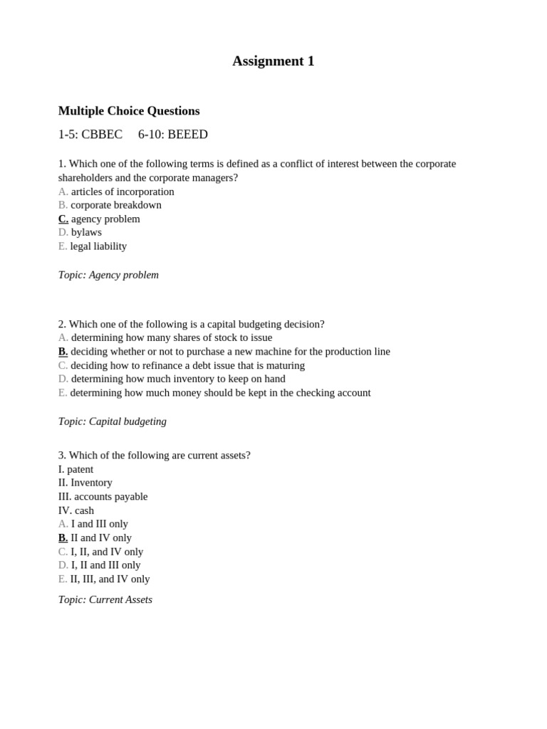 Assignment 1 Answer 2025 | PDF | Present Value | Sole Proprietorship