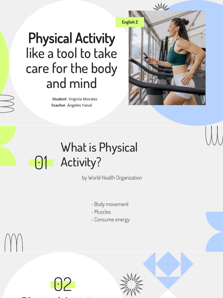 Physical Activity Like A Tool To Take Care For The Body and Mind1 | PDF