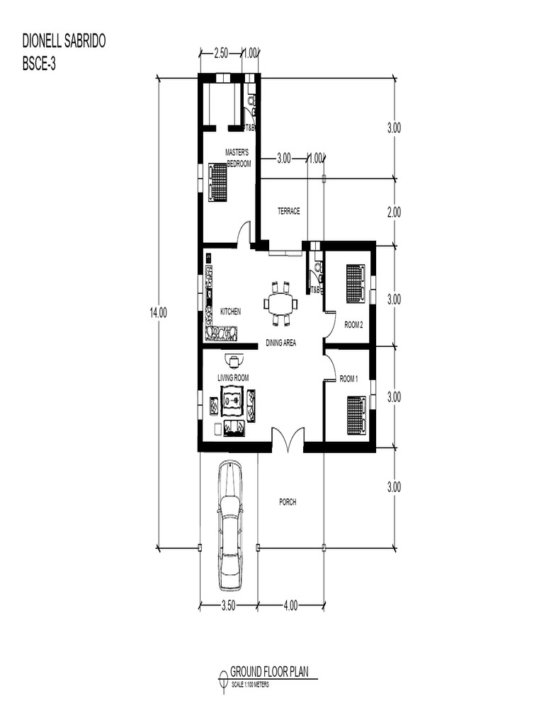Dionell Sabrido BSCE-3: Ground Floor Plan | PDF