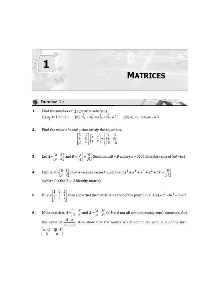 Matrices (XII-All) | PDF | Matrix (Mathematics) | Determinant