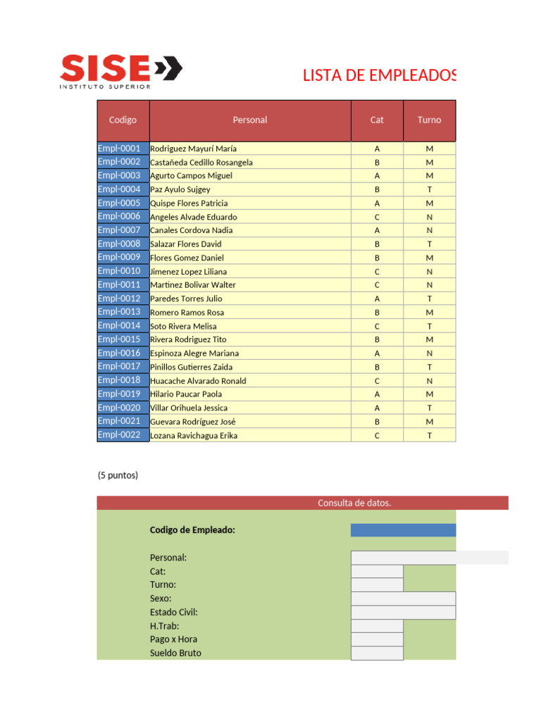 Examen Final Excel Basico 2019 | PDF