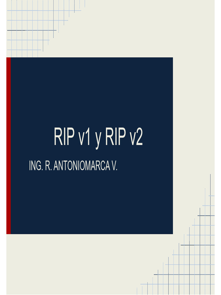 Unidad 4 - Rip v1 - Rip v2 - Eigrp | PDF | Enrutador (Computación) | Yo Pv6