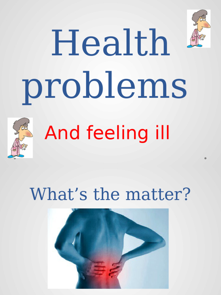 Illnesses Whats The Matter and Health Problems Fun Activities Games ...