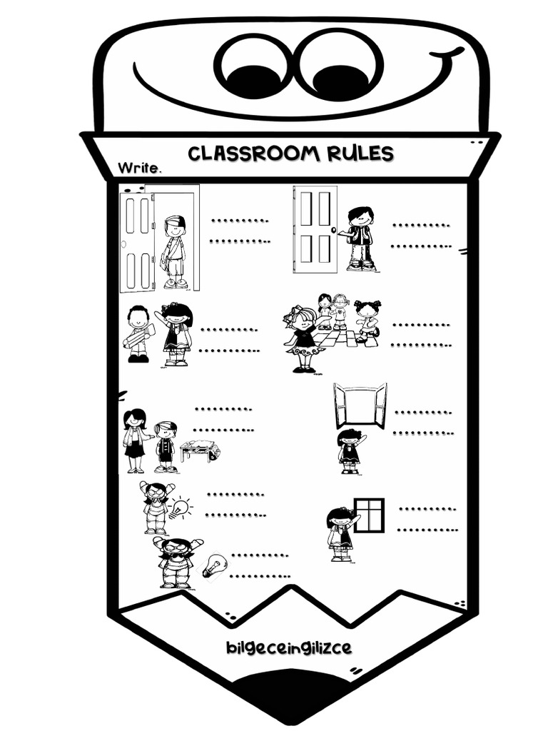 Classroom Rules Pencil - Ws | PDF