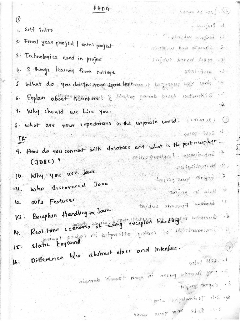 Accenture Interview Questions Pdf