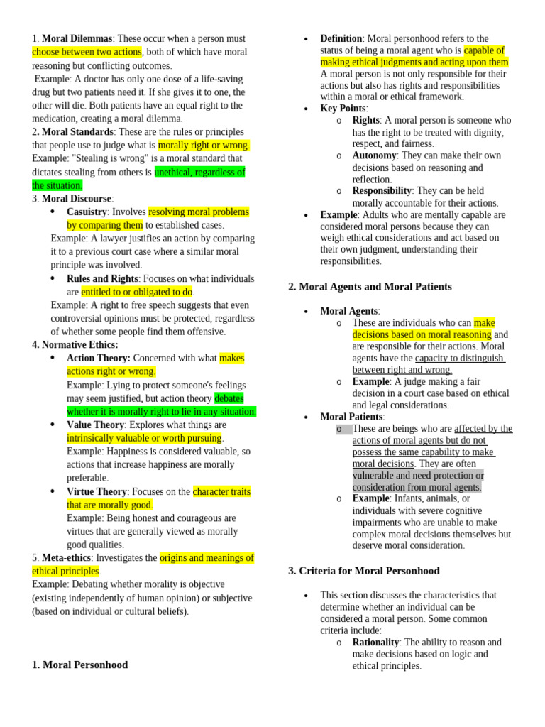 Understanding Moral Dilemmas and Ethics | PDF | Morality | Social ...