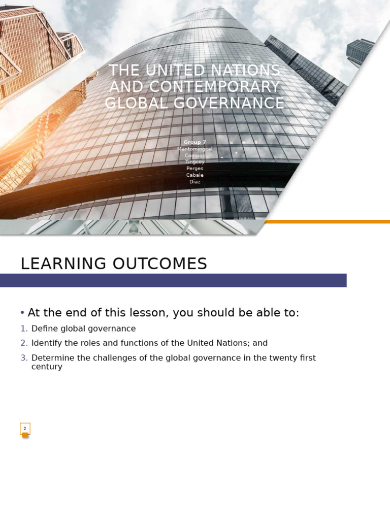 UN's Role in Global Governance Challenges | PDF | United Nations ...