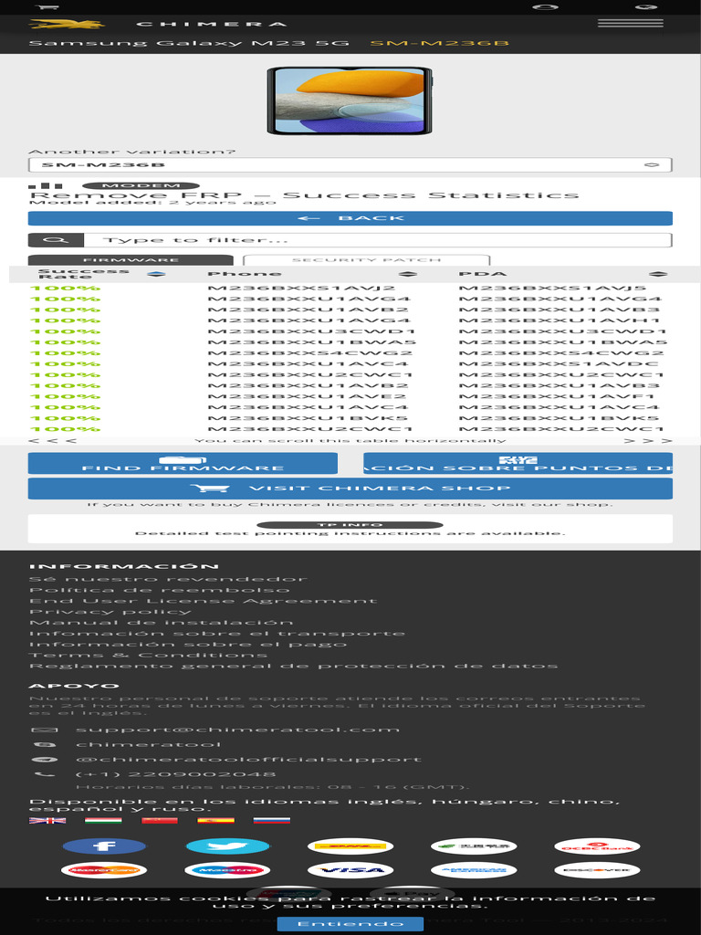 Samsung Galaxy M23 5G SM-M236B - a supported Samsung model by ...