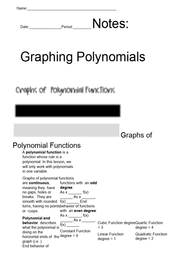 Understanding Polynomial Graphs | PDF | Zero Of A Function | Polynomial