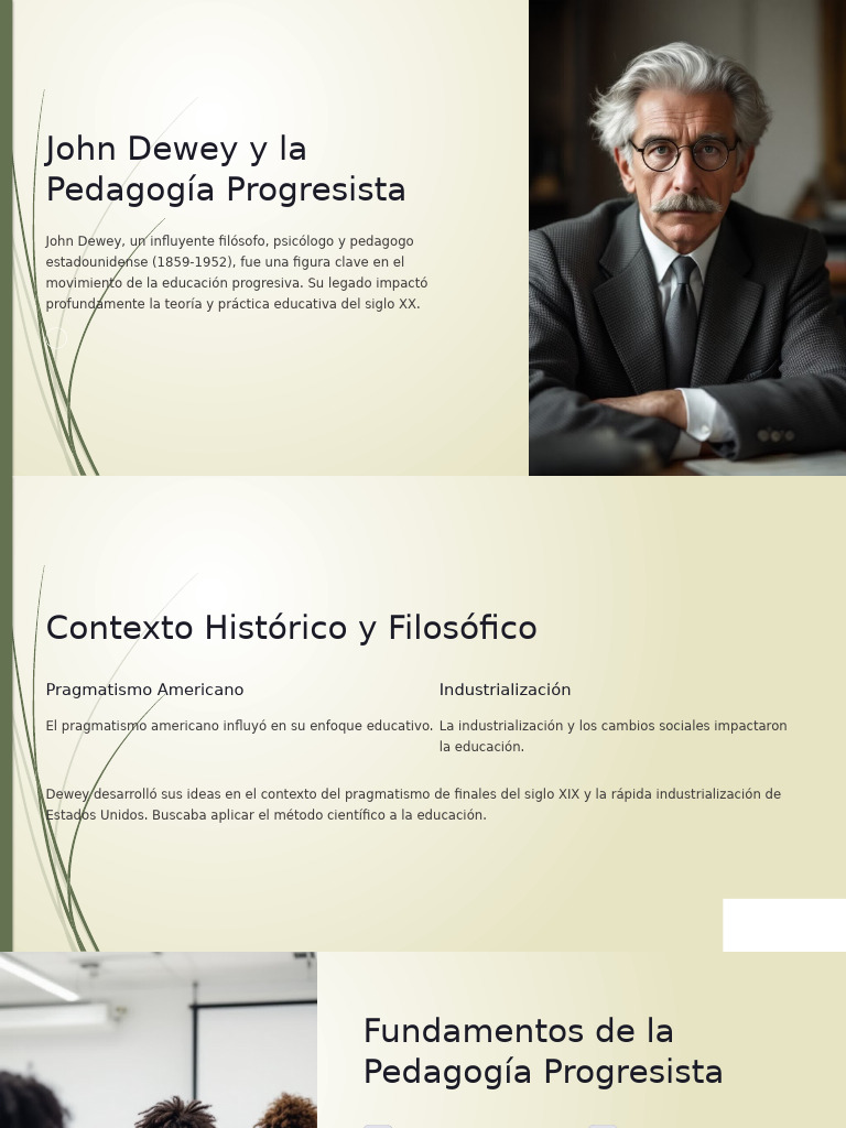 John Dewey y La Pedagogia Progresista | PDF | John Dewey | Aprendizaje